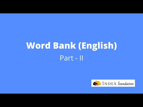 Word Bank Part II In Bengali