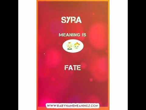 Syra Name Meaning