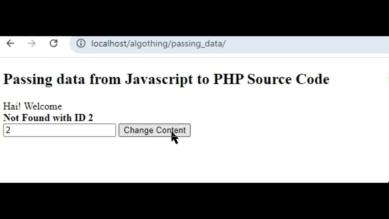 pass variables and data from JavaScript to PHP