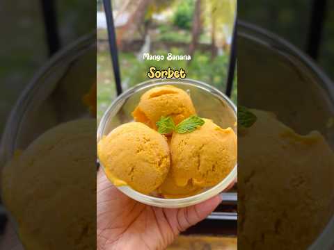 2 Ingredient Healthy dessert | Mango Banana Sorbet #healthyfood #dietfoodideas #sugarfree #recipe