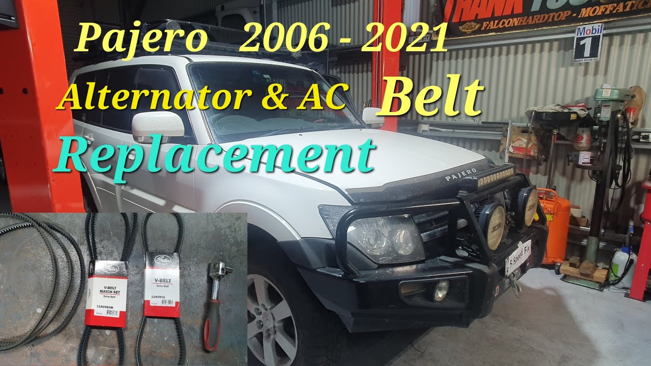 Pajero 2006 - 21 Alternator & AC Belt Replacement...