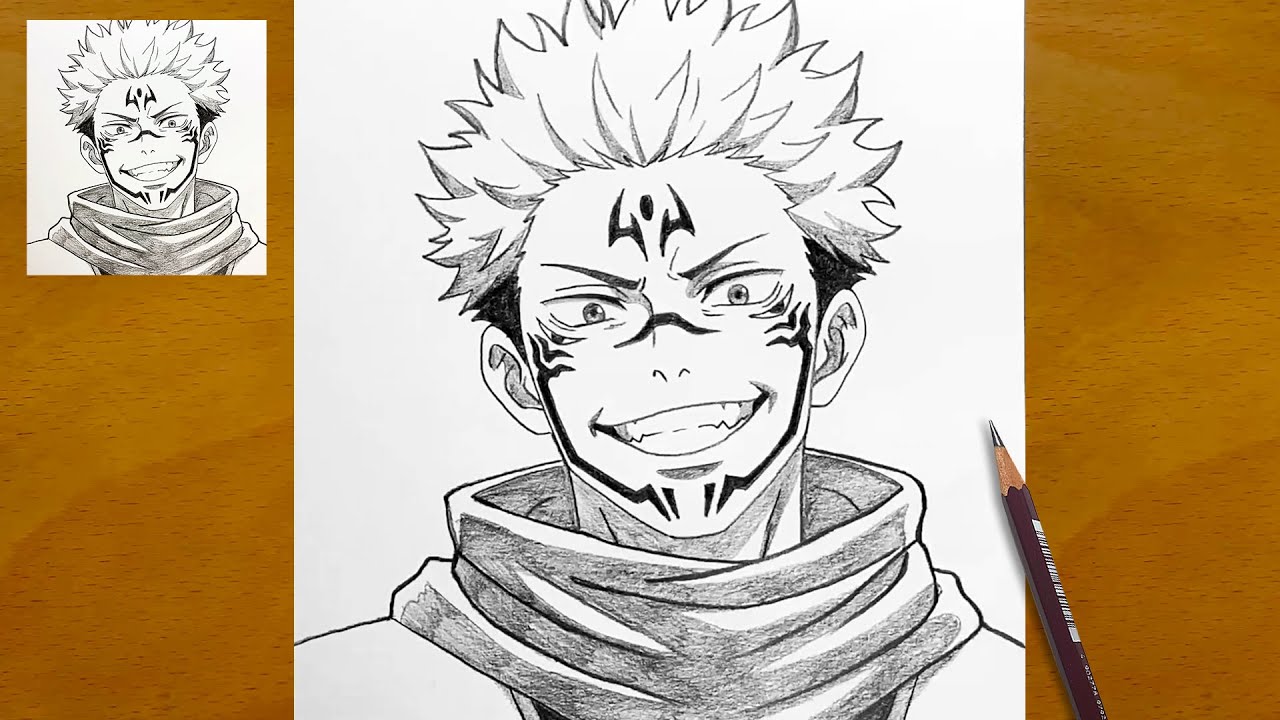 How to Draw Sukuna Easy | Jujutsu Kaisen Pencil Sketch