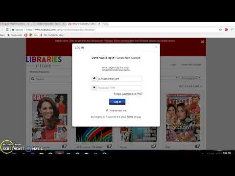 Reading a magazine online