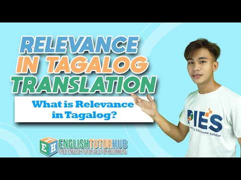 What is Relevance In Tagalog Translation | Relevance In Tagalog