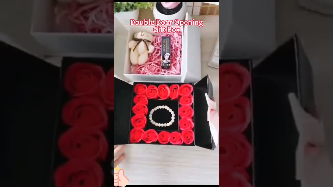 Custom size and design double door gift box premium cardboard box with magnet closure