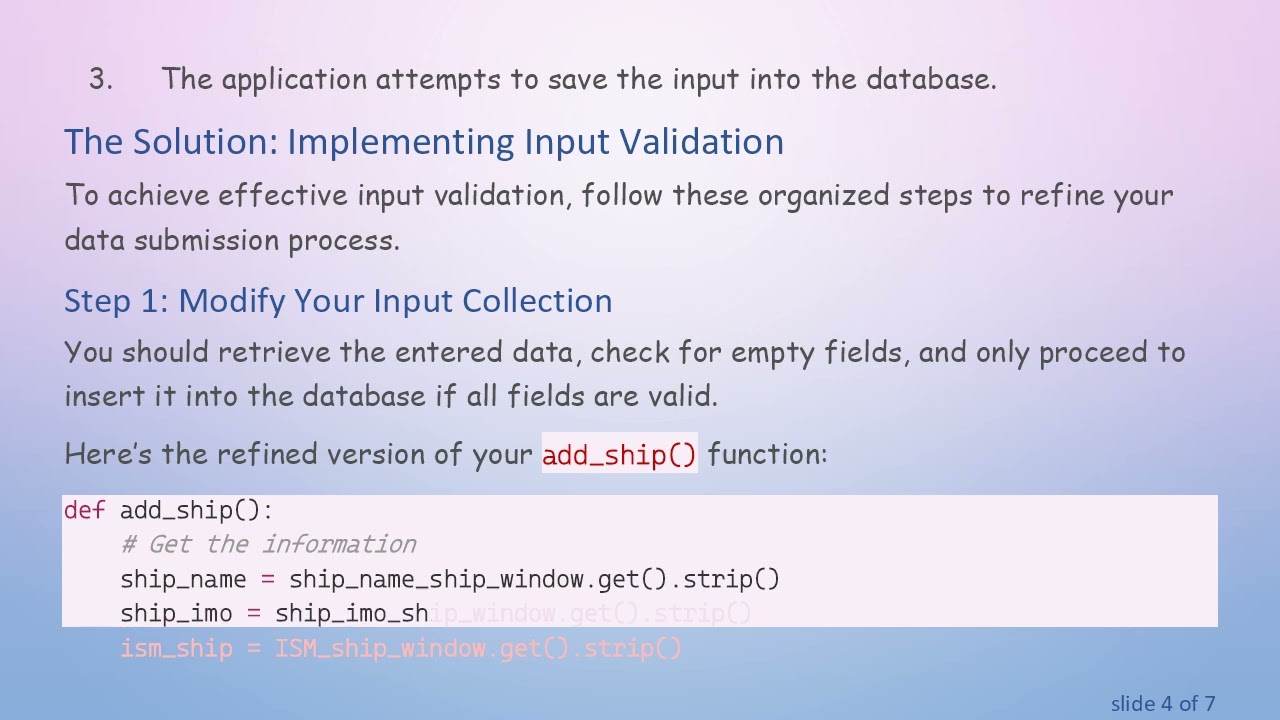 How to Validate User Input in Python Tkinter Before Inserting into SQLite Database