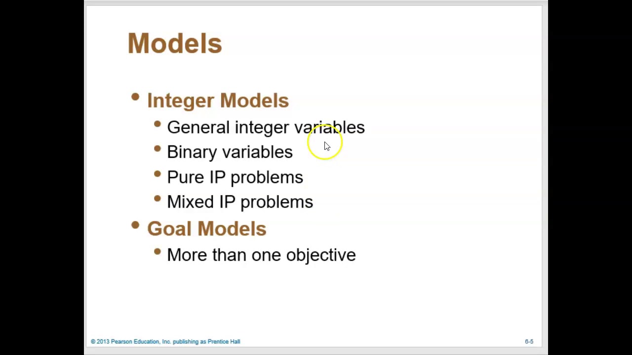 General Integer Models