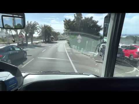 titsa Scania on (111) from Costa Adeje to Santa Cruz via Tenerife south airport,