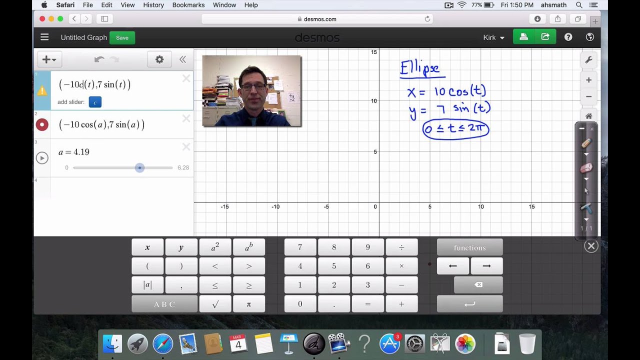 Desmos Investigation #3.Graphing Parametric Equations