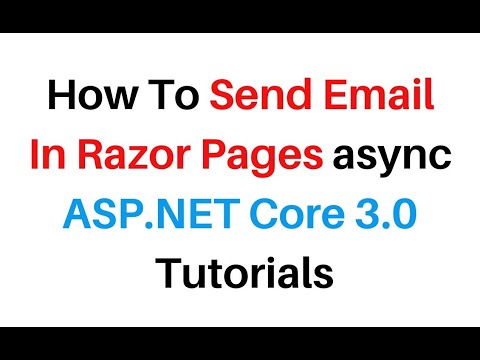 ASP.NET Core Send Email async With Razor Pages Visual Studio 2019