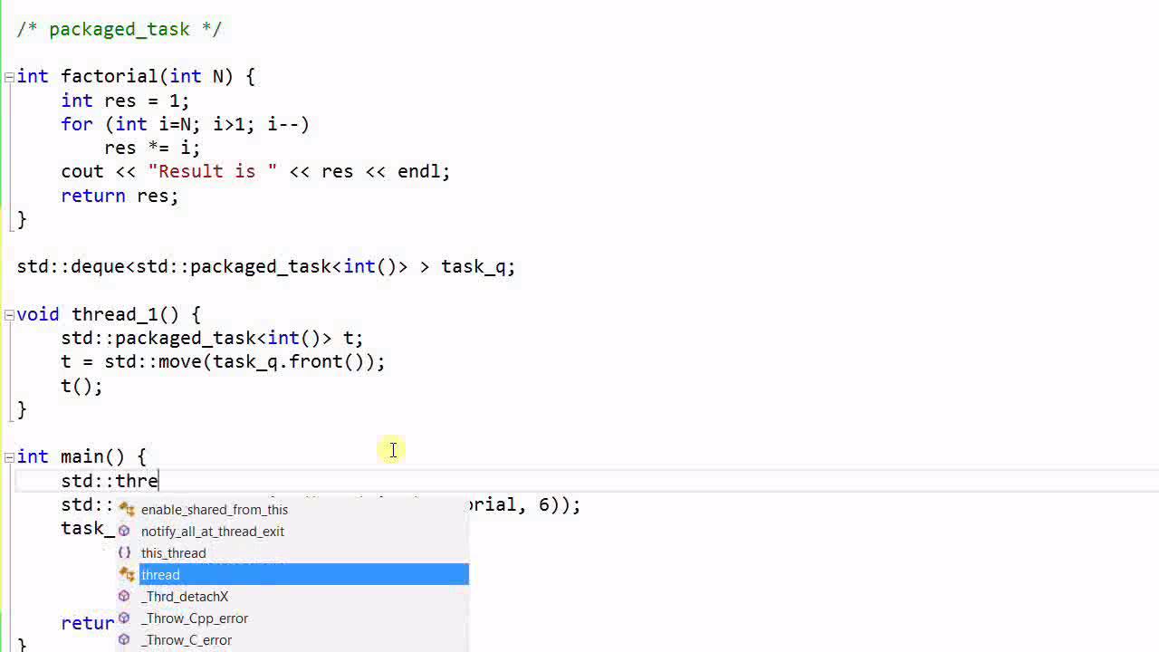 C++ Threading #9:  packaged_task