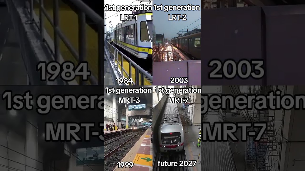 First Generation trains in the Philippines. #lrt1 #lrt2 #mrt3 #mrt7