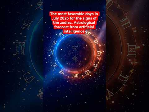 The most favorable days in July 2025 for the signs of the zodiac. #astrology #shorts #zodiac #2025