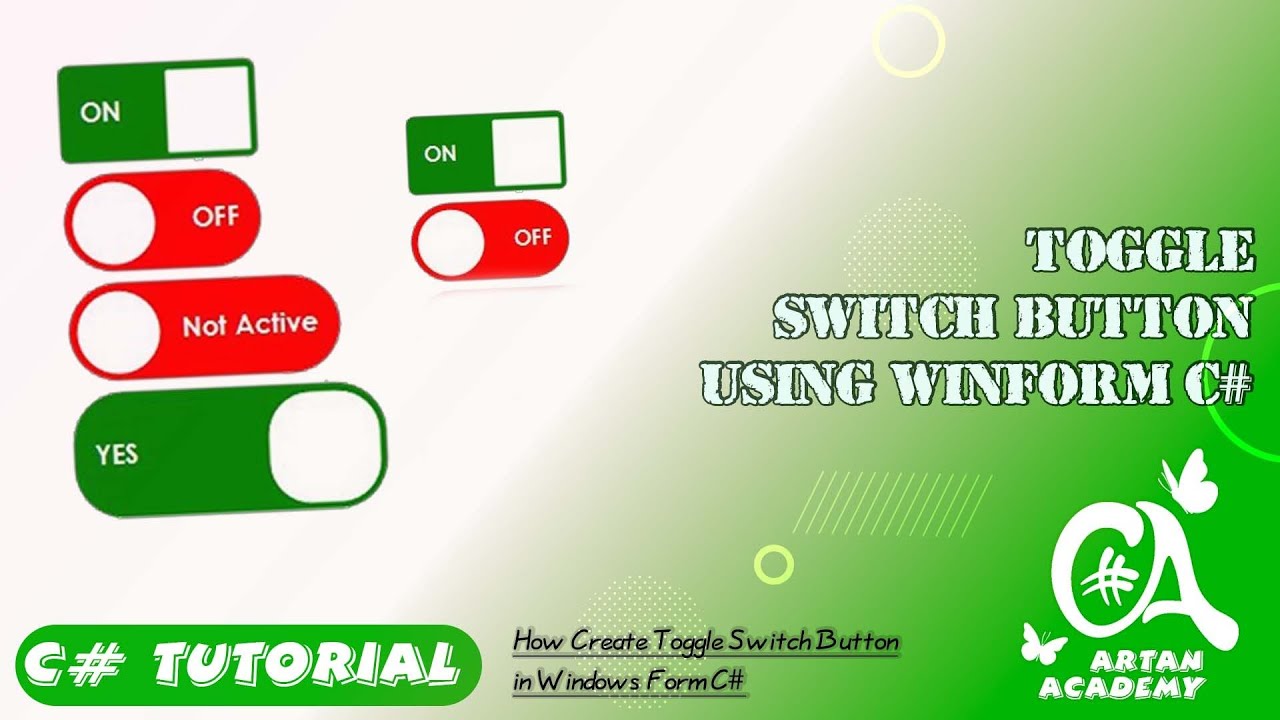 C# Make Toggle Button For Application Using Windows Form