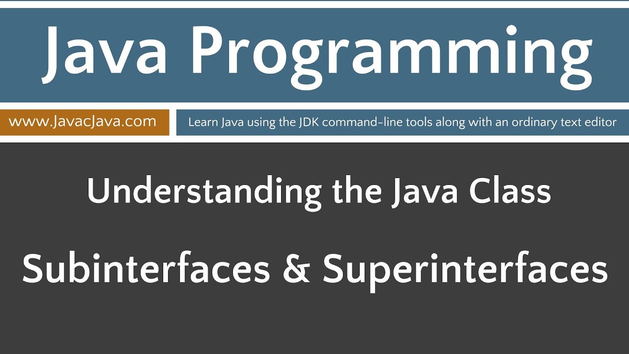 Learn Java Programming - Subinterfaces and Superinterfaces Tutorial Java 8+
