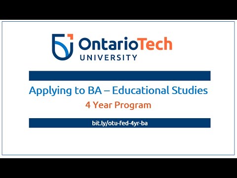 OUAC - Applying to On Tech BA Educational Studies (4 year)