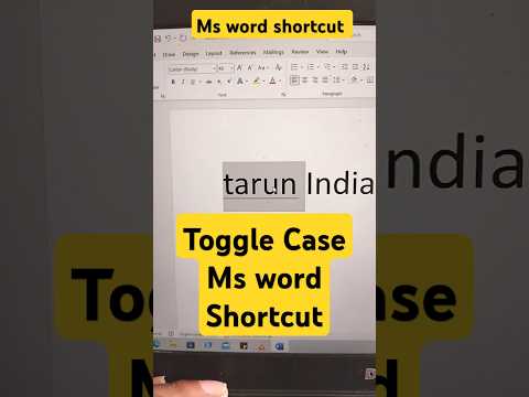 Unlock MS Word Magic: Instantly Toggle Text Cases! #shortcutkeys #msword