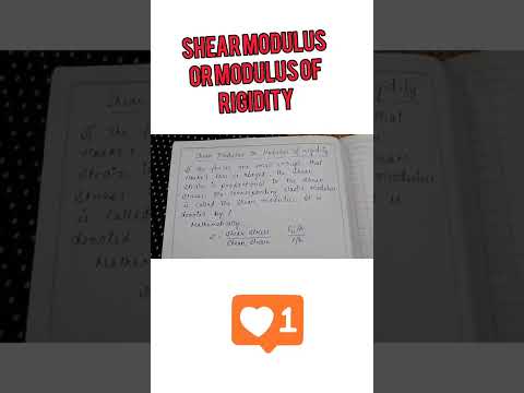 What do you mean by shear modulus?