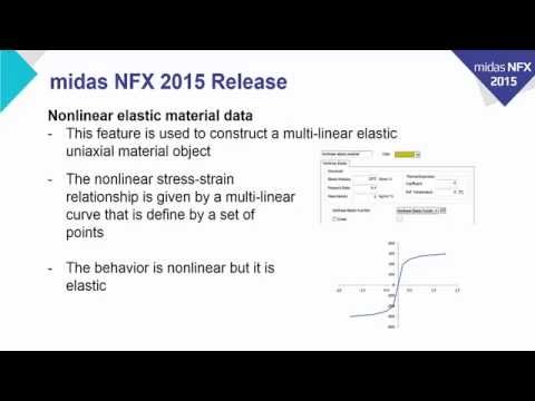 Nonlinear Elastic Material - midas NFX 2015 explained