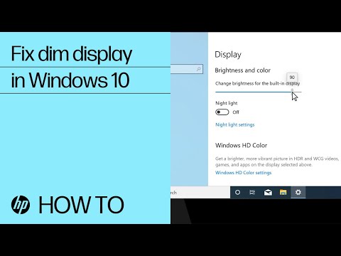 Fix a Dim Display on HP Laptops with Windows 10 | HP Computers | HP Support