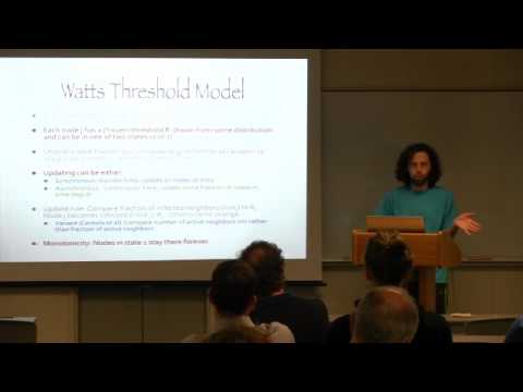 CAM Colloquium - Mason Porter: Cascades and Social Influence on Networks