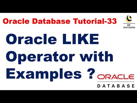 Oracle LIKE Operator with Examples || Oracle Database Tutorial || Database Interview question