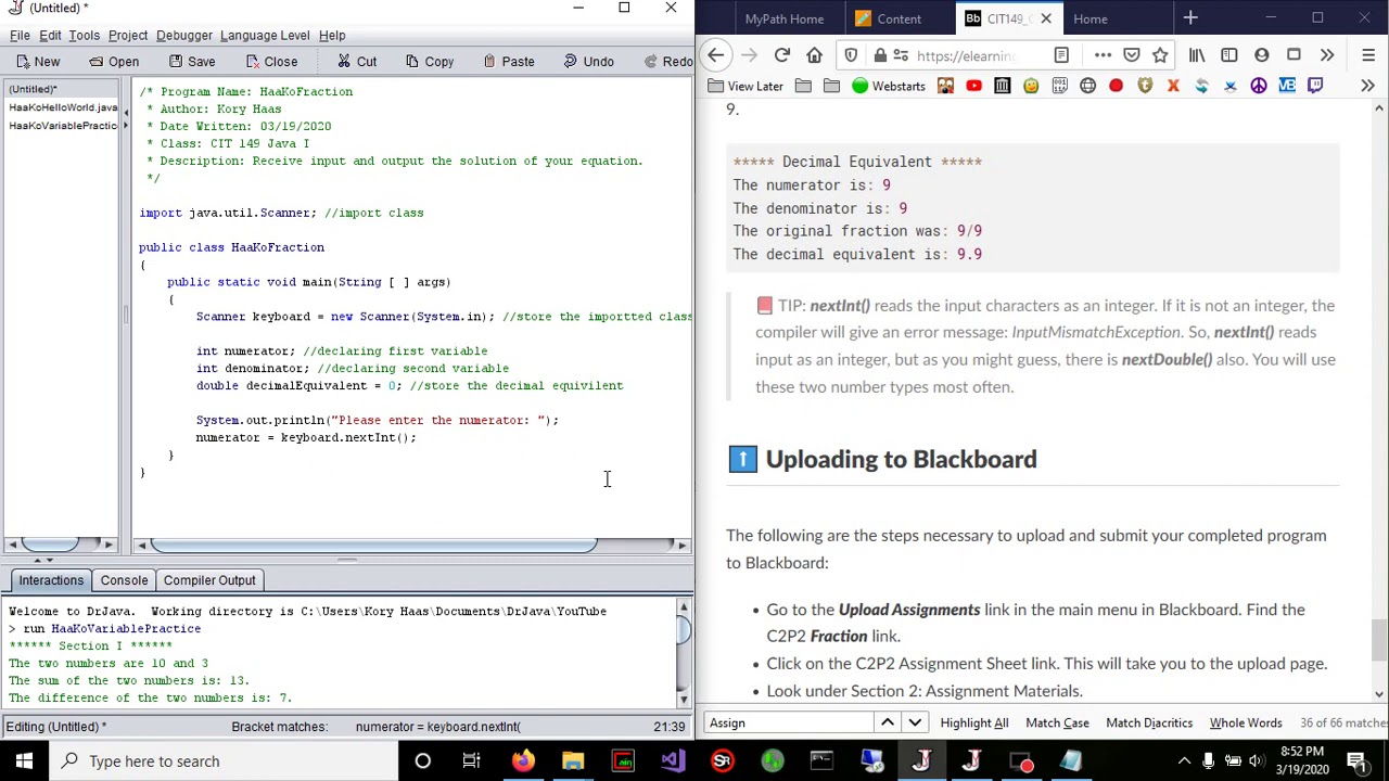 Java - Fractions (C2P2)