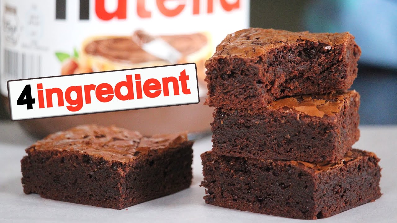 Nutella Brownies 4 Ingredients | How Tasty Channel