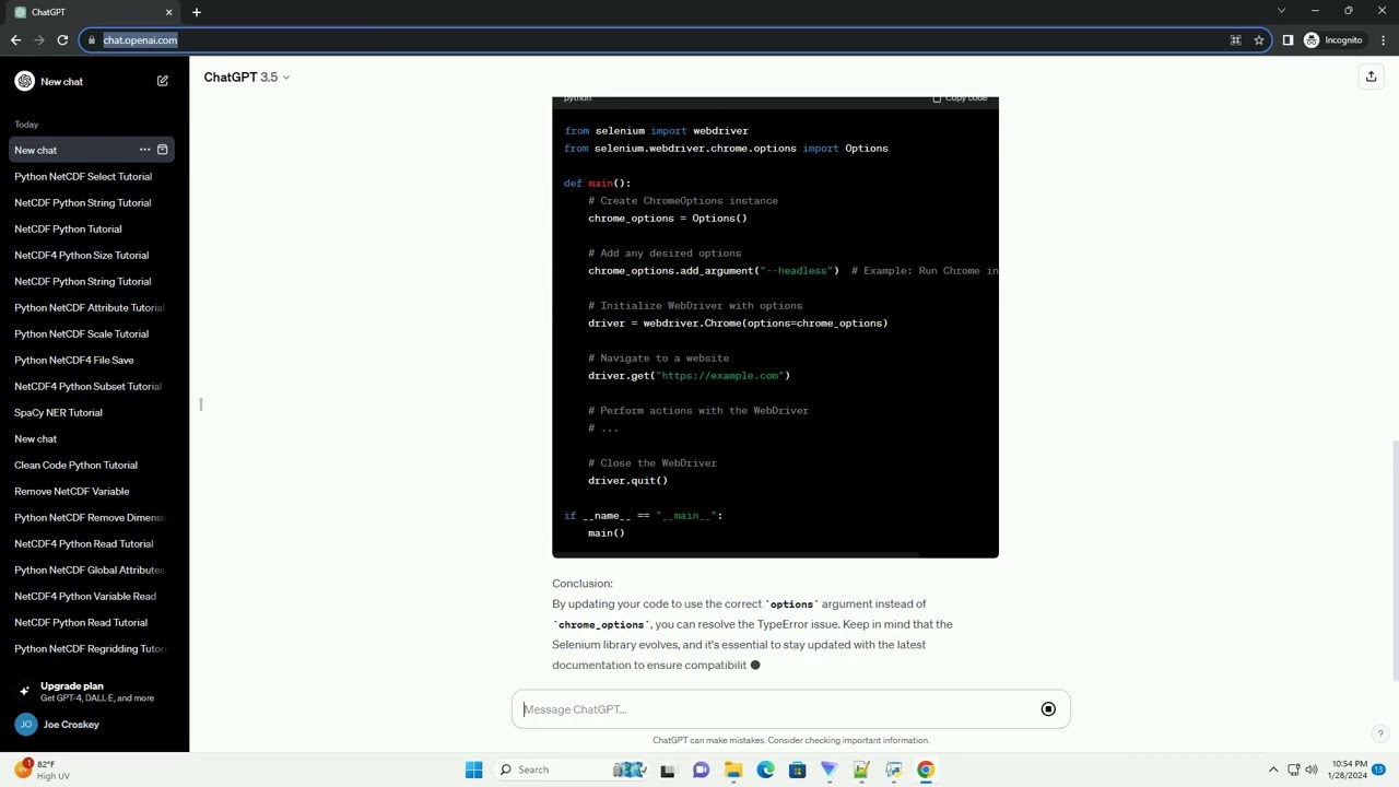 python selenium typeerror init got an unexpected keyword argument chrome options