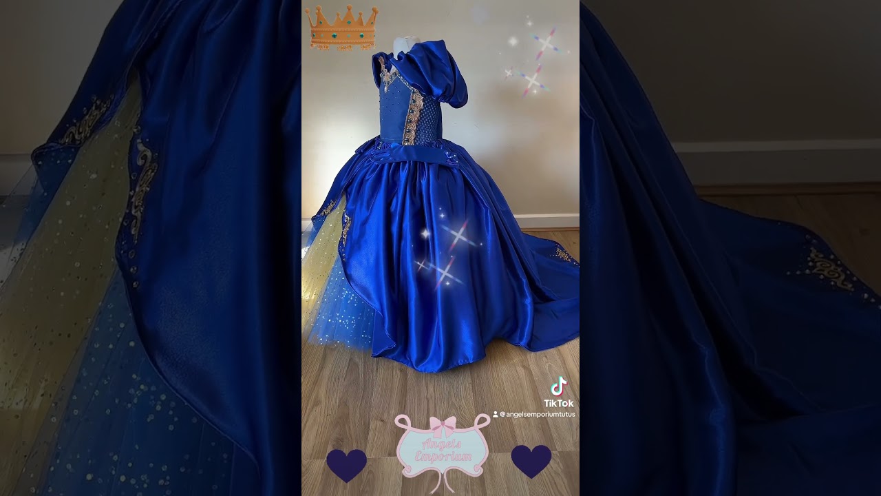 💙👸 Royal Blue & Gold Princess Party Tutu Dress 👸💙 #etsy #princesscostumes #princessdress