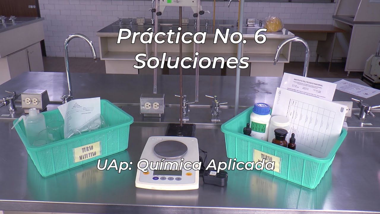 Práctica No.  6 Soluciones. Química Aplicada