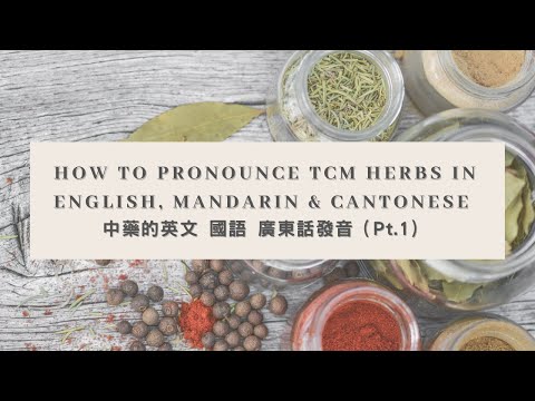 How to pronounce TCM herbs in English, Mandarin & Cantonese 中藥的英文國語廣東話發音(解表藥Exterior-Releasing)