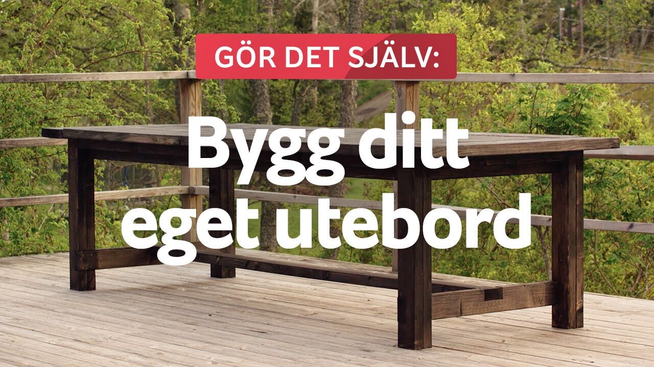 Bygga eget utebord. Du kan göra det själv!