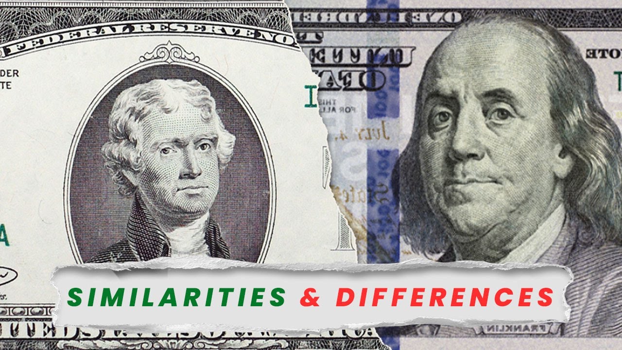 $100 bills and $2 bills: similarities and differences