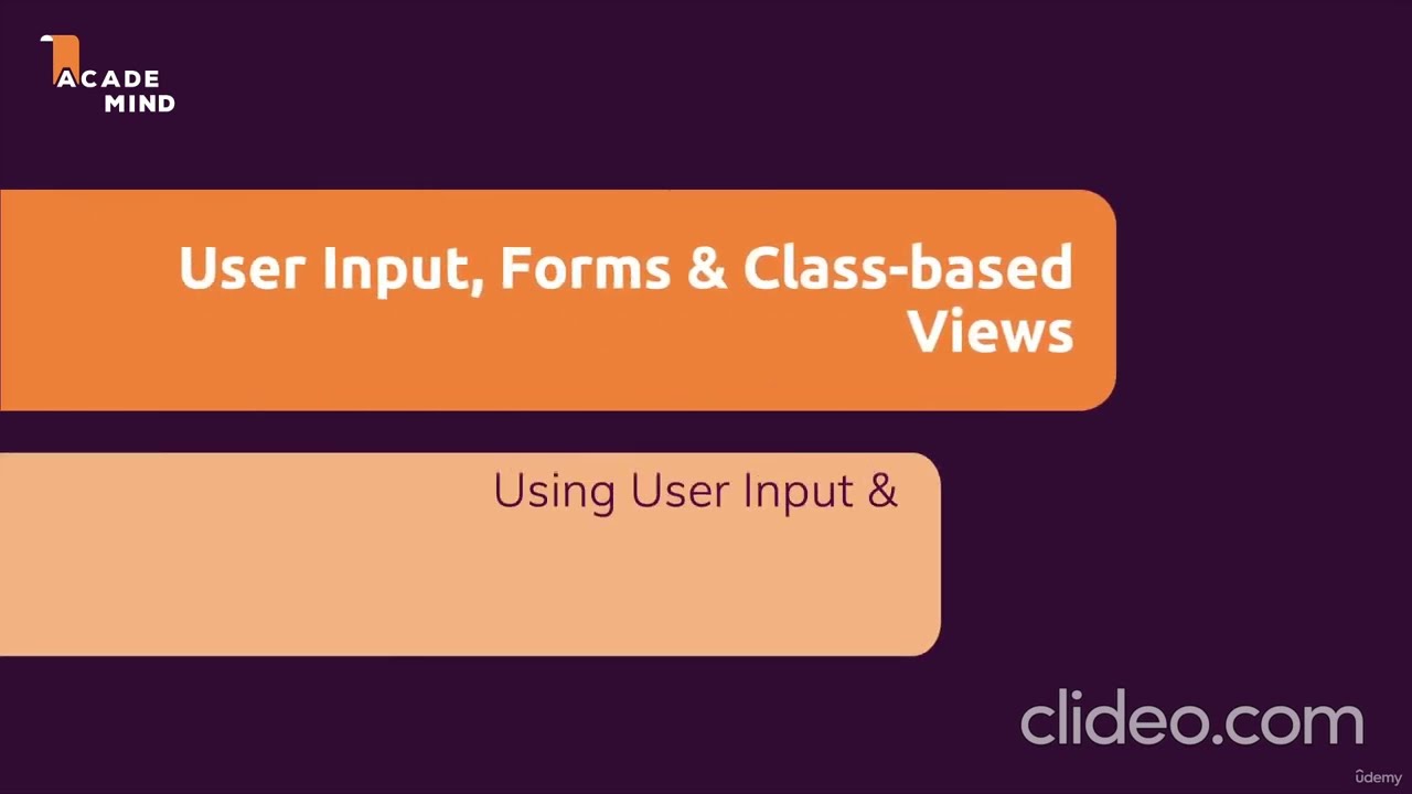 Forms | Python Django - The Practical Guide