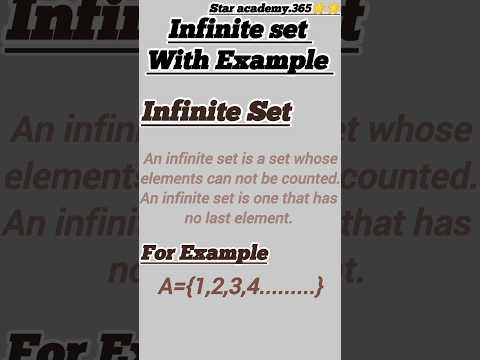 Definition of Infinite Set #math