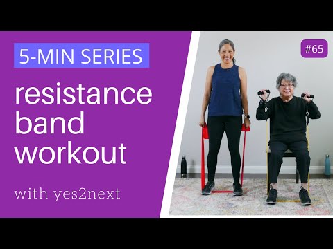 5 minute Resistance Band Workout for Strength | Seniors, beginners