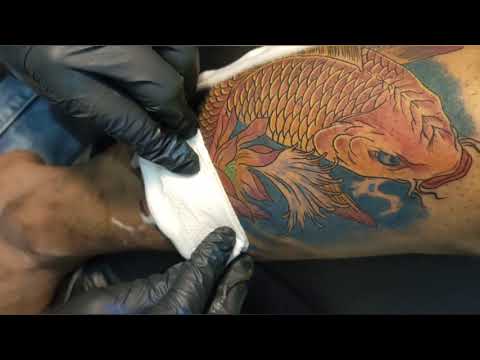 Amazing Colured koi Fish Tattoo #Best_Tattoo, #Koi_Fish_Tattoo, #Tattoo_Ink