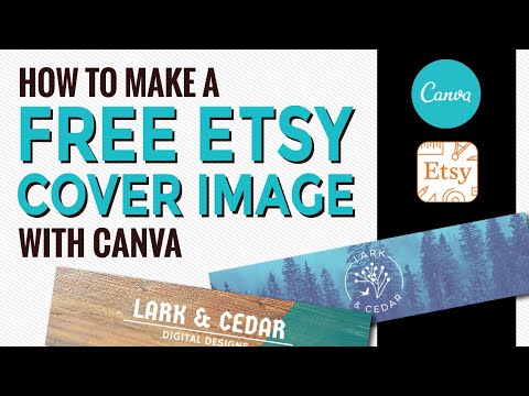 How to make an Etsy cover image photo for FREE with Canva