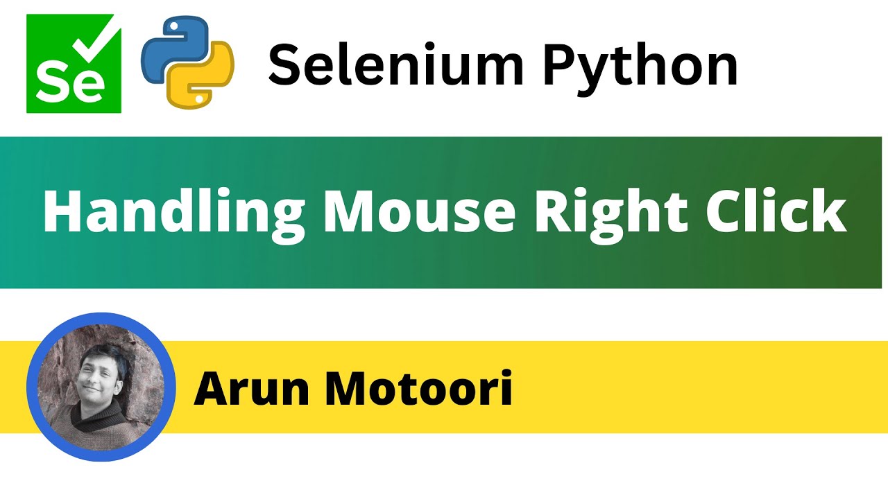 Mouse Right Click using Selenium Python (Selenium Python)