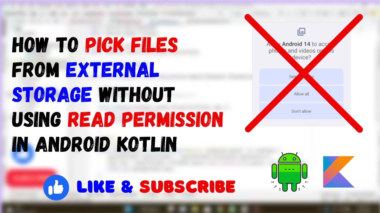How to Pick file from External Storage Without Permission in Android Studio | Mobile App Development