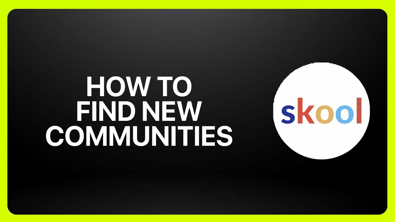 How To Find New Skool Communities ! Tutorial