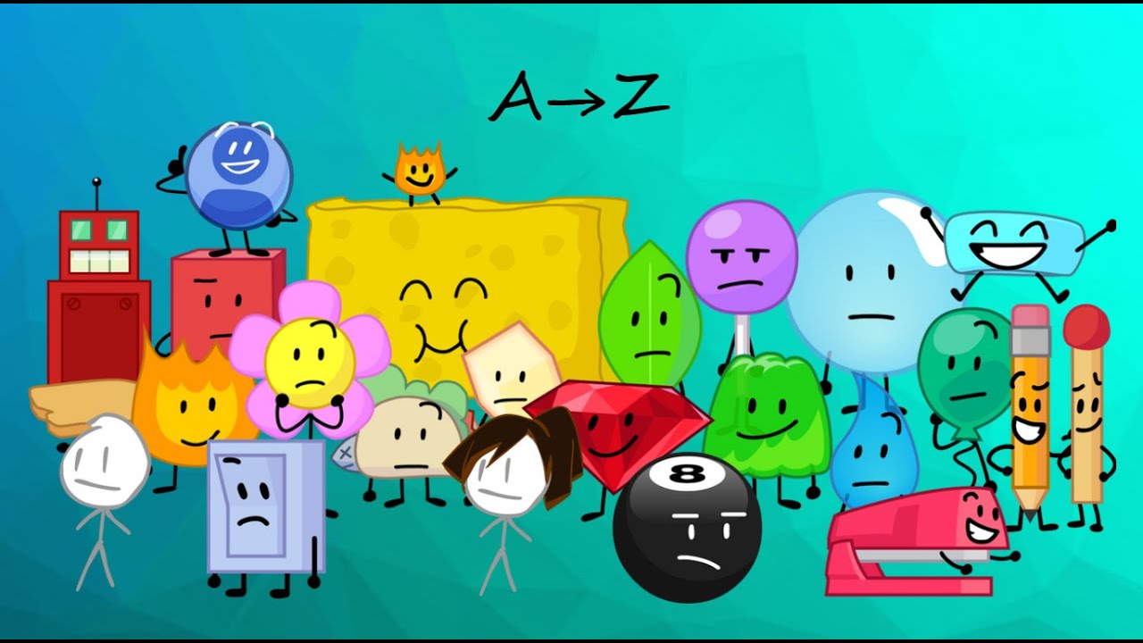 Every BFDI/BFB character in alphabetical order