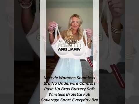 Vertvie Womens Seamless Bra No Underwire Comfort Push Up Bras Buttery Soft Wireless Bralette Full Co