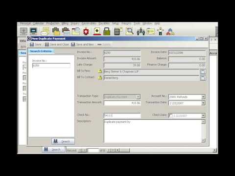 Entering Duplicate Payments
