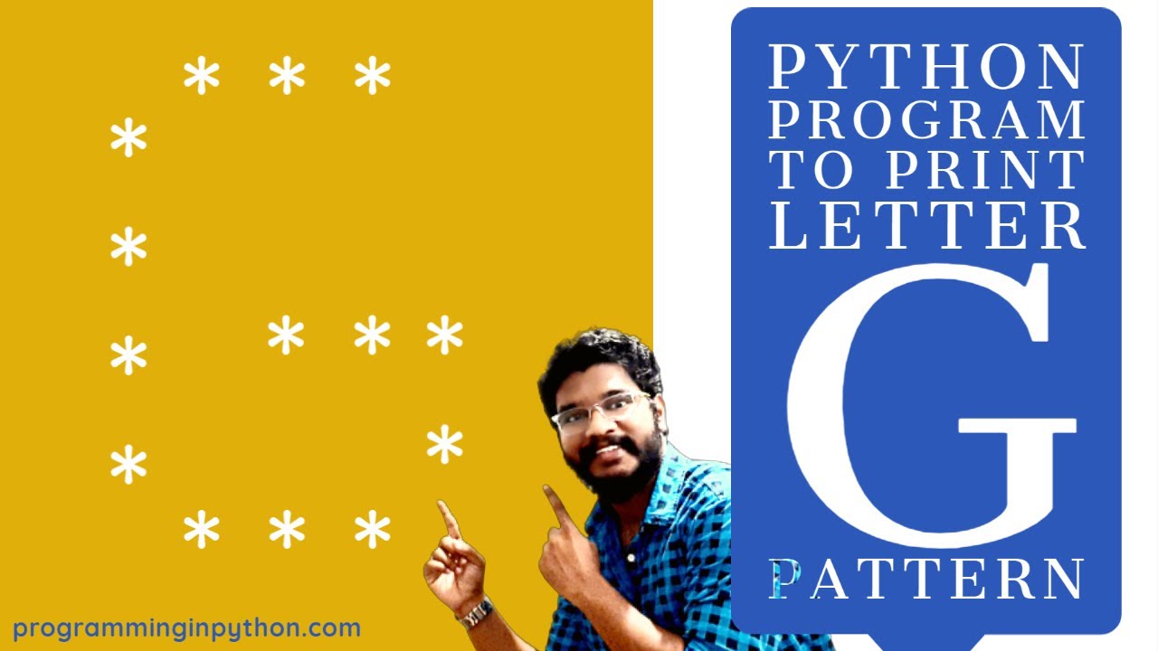 Python Program to Print Pattern of Letter G || Pattern Programming