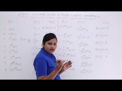 Some Standard Signals and Their Laplace Transform and ROC Video Lecture - Crash Course (English ...