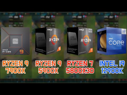 RYZEN 9 7900X vs 5900X vs RYZEN 7 5800X3D vs INTEL i9-12900K with RTX 3080 (7 Games / FHD / 1080p)