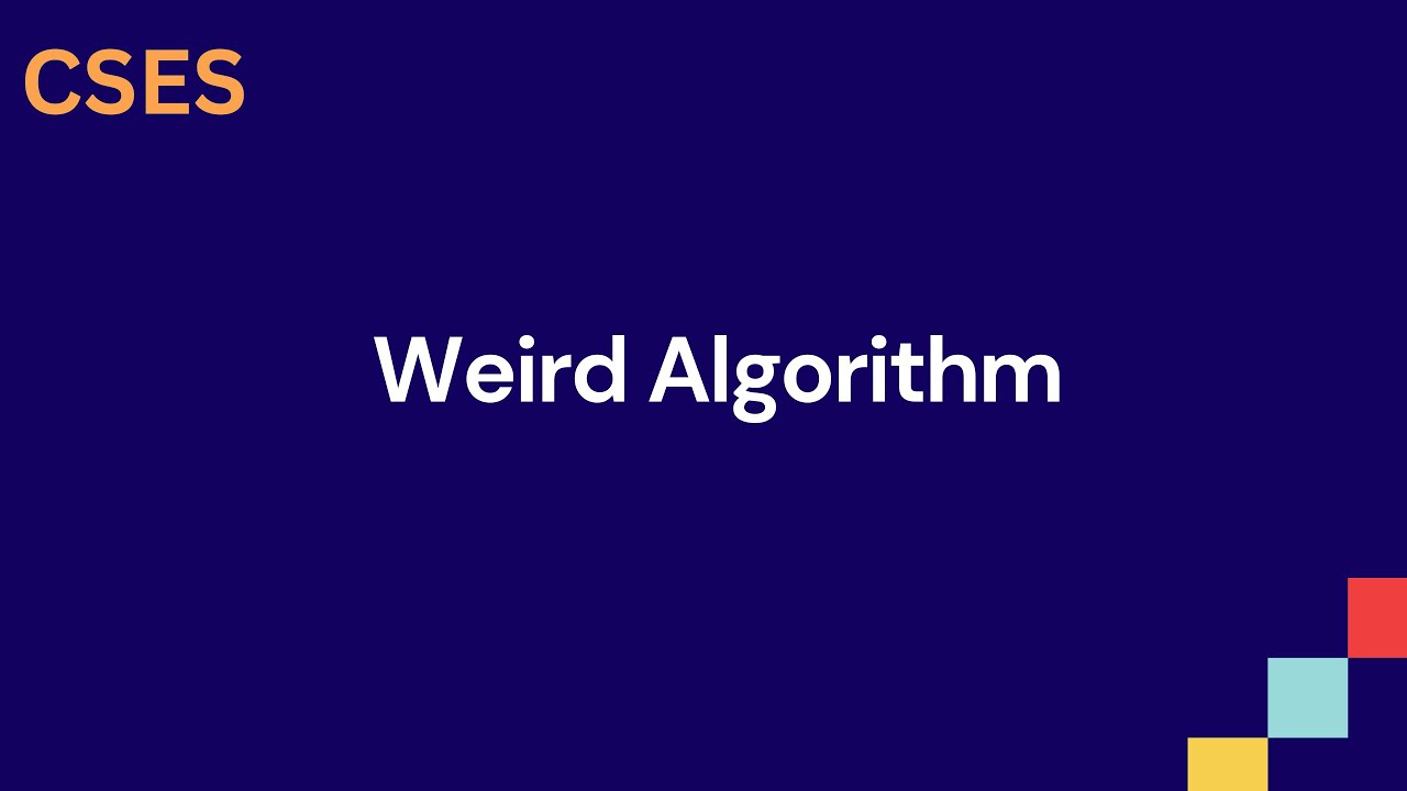 CSES : Weird Algorithm in Arabic