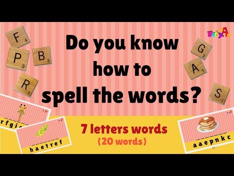 Spelling of words (7 letter) | Scrabble | Word Games 2 by BabyA Nursery Channel